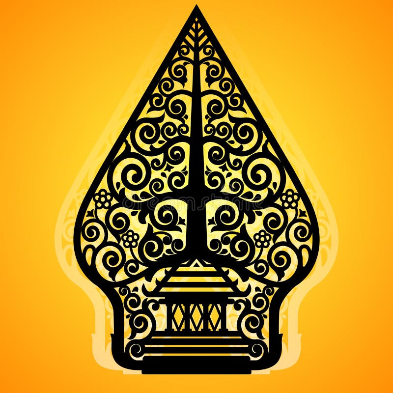 Wayang Gunungan or Tree of Life Stock Vector - Illustration of javanese ...