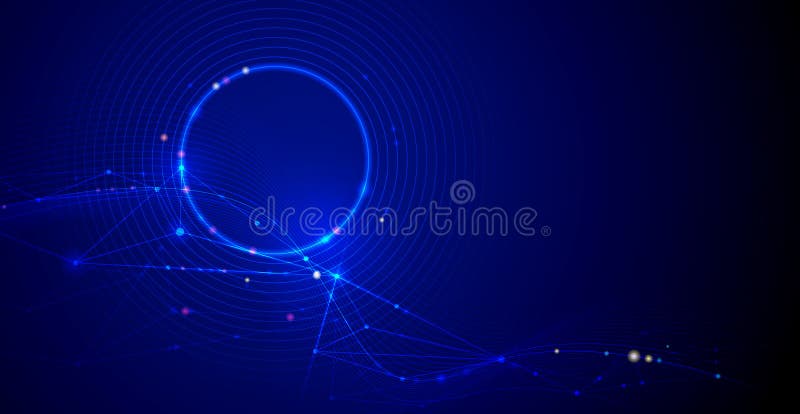 Vector Illustration Molecule,Connected Lines with Dots,technology on ...