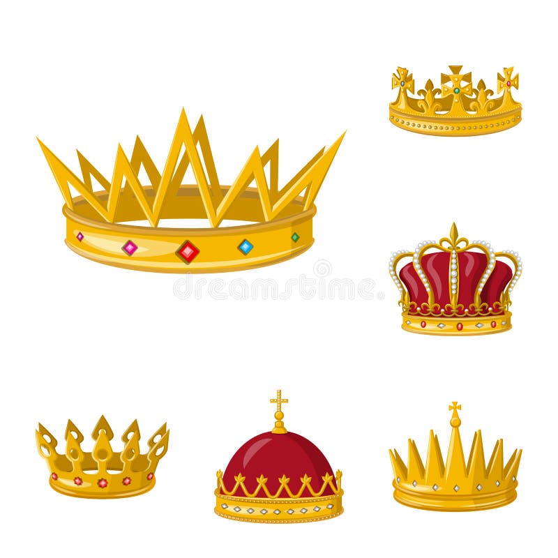 Vector Design of Monarchy and Gold Logo. Set of Monarchy and Heraldic ...