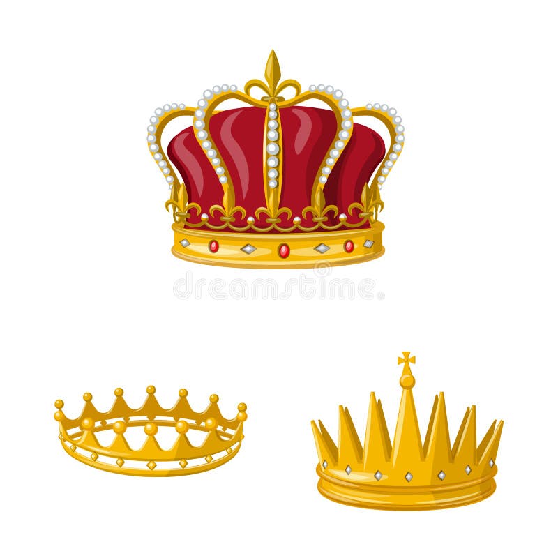 Vector Design of Monarchy and Gold Icon. Set of Monarchy and Heraldic ...