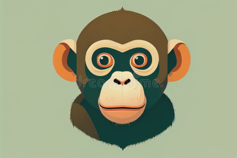 Vector Illustration of a Monkey. Cartoon Style Stock Illustration - Illustration of animal ...