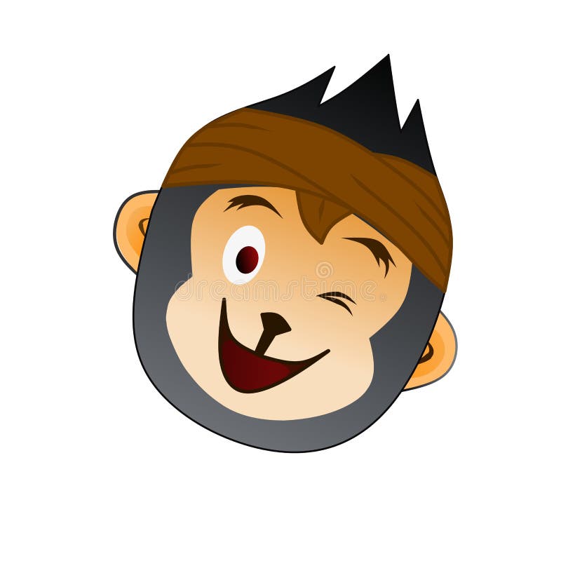 Icon Monkey Smiling White Background Stock Illustrations – 689 Icon ...
