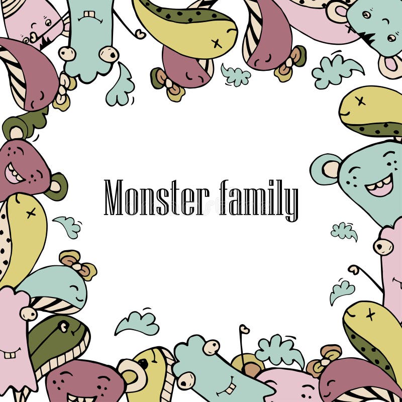Vector Illustration of Monsters and Cute Alien Stock Vector ...