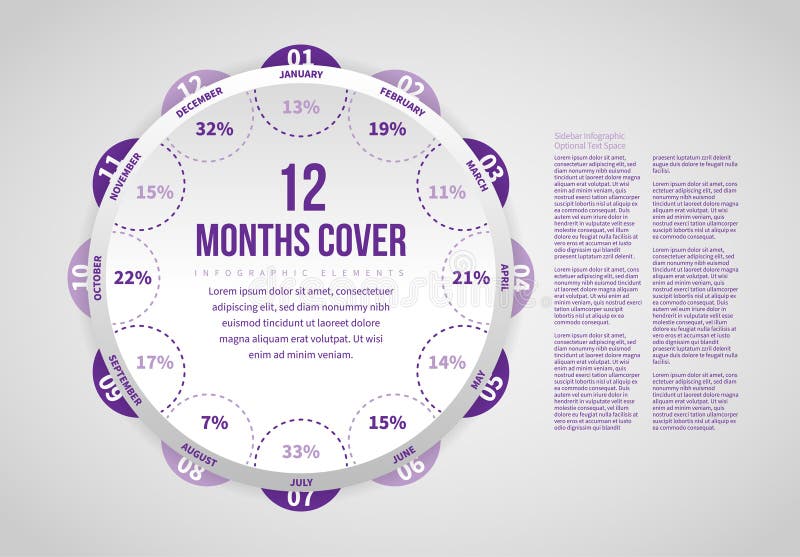 Months 12 Cover Infographic Stock Vector - Illustration of flowchart ...