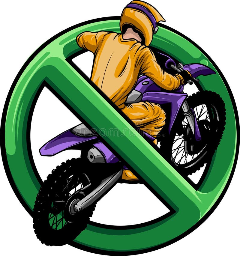 Vector Illustration of Motocross Forbidden Icon Design Stock Vector ...
