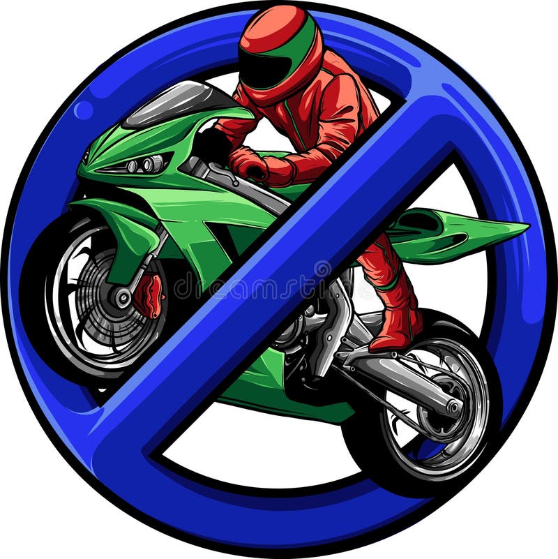 No Motorcycle Sign Stock Illustrations – 361 No Motorcycle Sign Stock ...