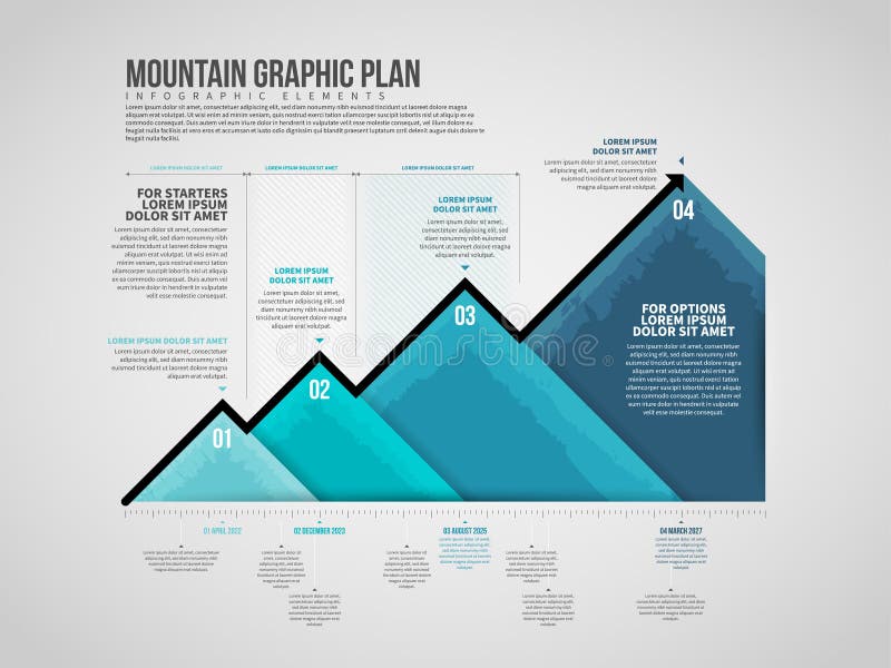 Mountain Graphic Plan Infographic Stock Vector - Illustration of ...