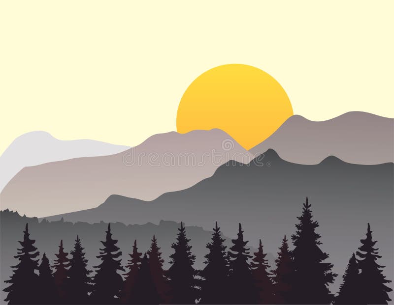 Mountain Landscape Clipart