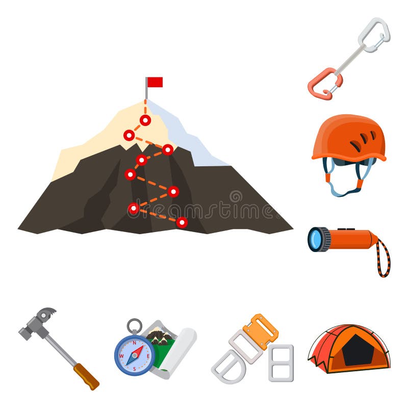 Vector Design of Mountaineering and Peak Icon. Collection of ...