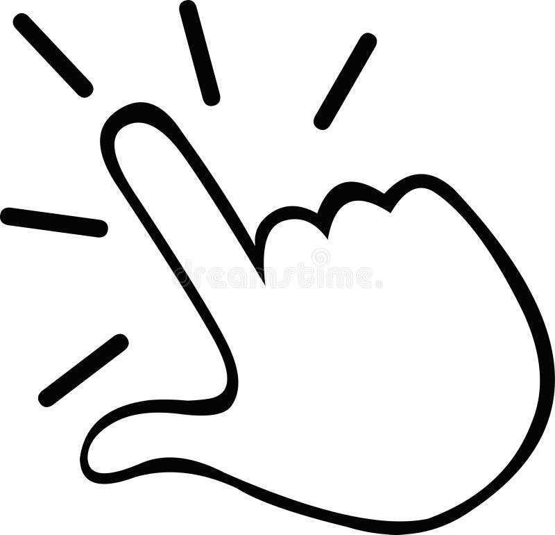 Cursor mouse computer hand stock vector. Illustration of sign - 322663985