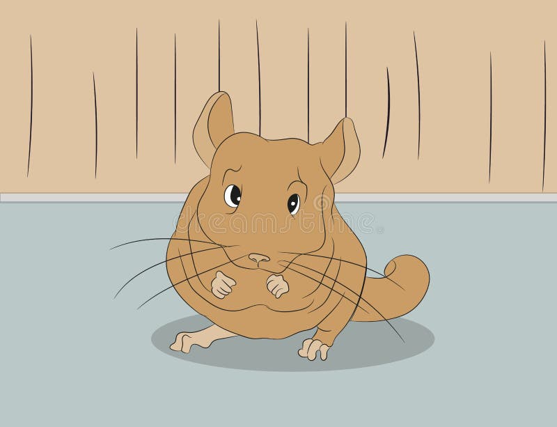 Vector Illustration of a Mouse in the House Stock Vector - Illustration ...