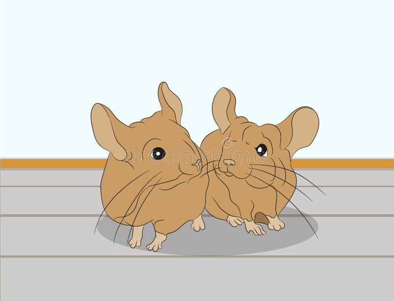 Vector Illustration of a Mouse in the House Stock Vector - Illustration ...