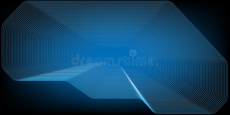 Vector Illustration of Movement Pattern of Lines Rectangle and Shape ...