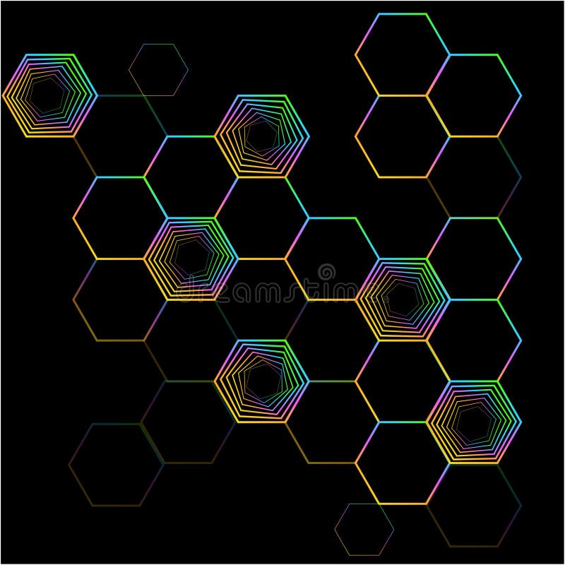 Vector Illustration of Movement Pattern of Lines and Shape Geometric ...