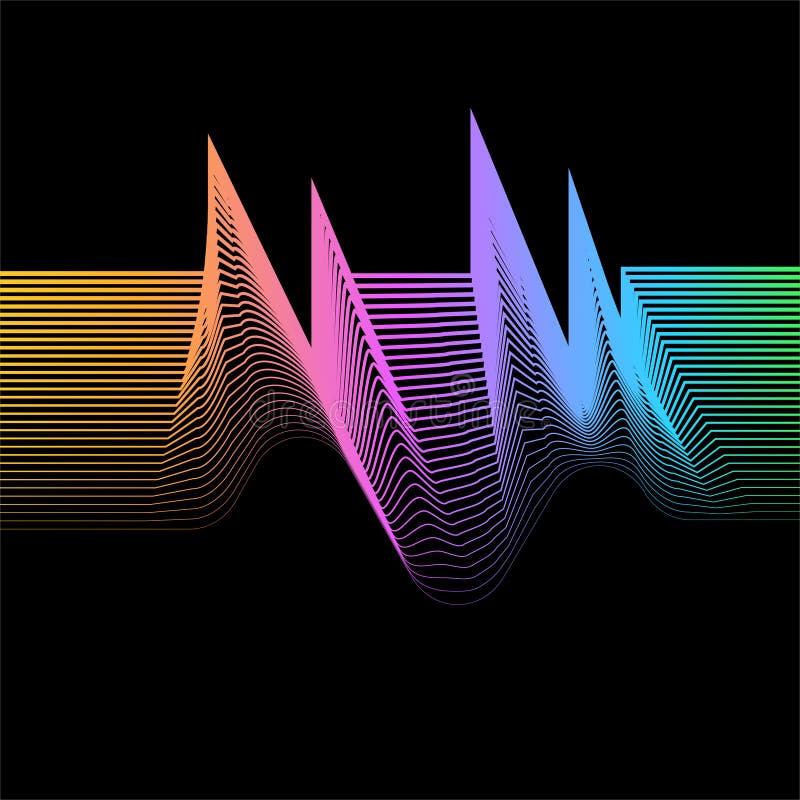 Vector Illustration of Movement Pattern of Lines and Shape Geometric ...