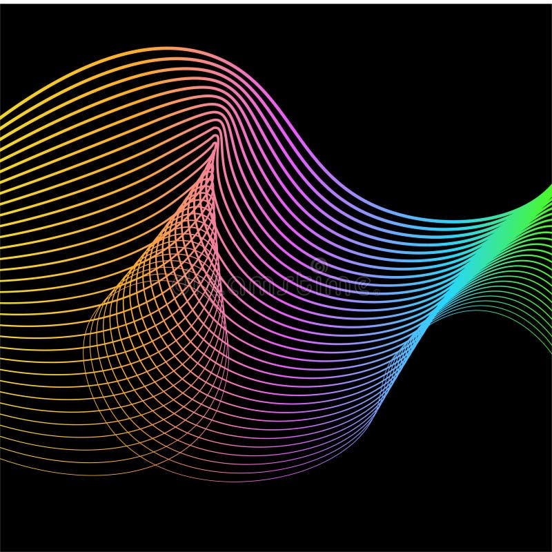 Vector Illustration of Movement Pattern of Lines and Shape Geometric ...