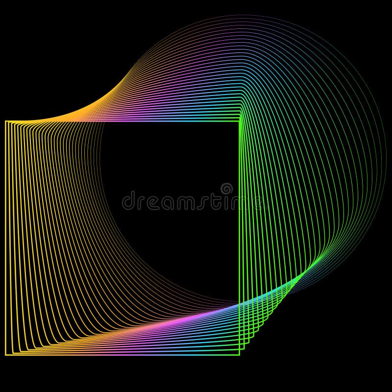 Vector Illustration of Movement Pattern of Lines and Shape Geometric ...