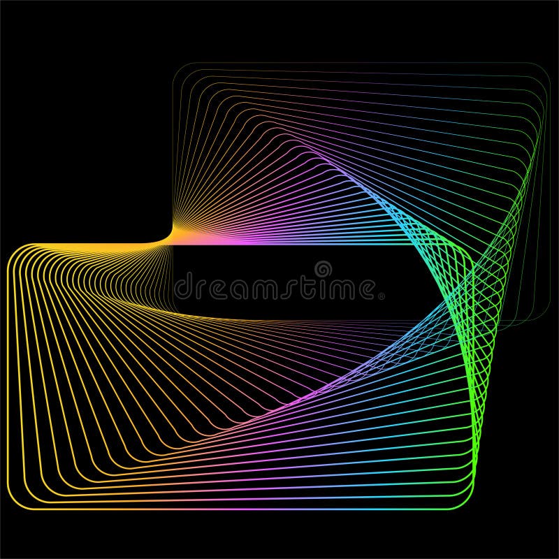 Vector Illustration of Movement Pattern of Lines and Shape Geometric ...