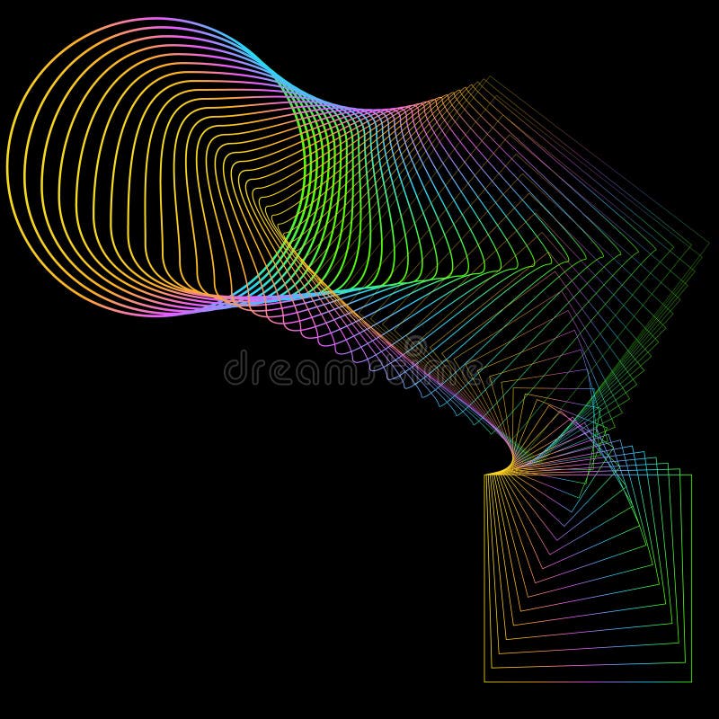 Vector Illustration of Movement Pattern of Lines and Shape Geometric ...