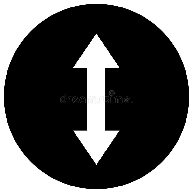 Up and Down Icons. Round Vector. Stock Vector - Illustration of moving, number: 236040630