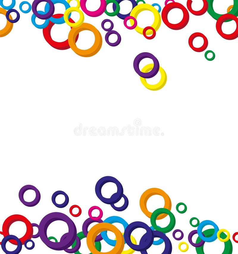 Vector Illustration of Multi-colored Paper Round Speech Bubble Stock ...