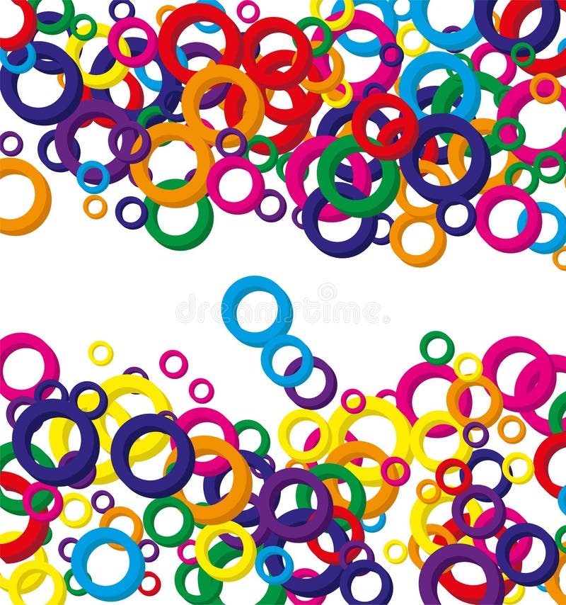 Vector Illustration of Multi-colored Paper Round Speech Bubble Stock ...