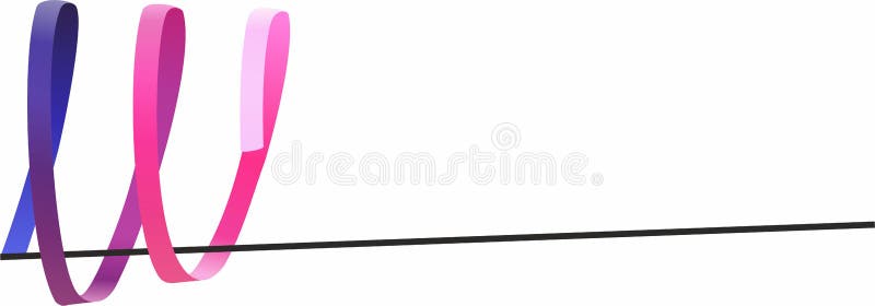 Vector Illustration of a Multi-colored Ribbon for Rhythmic Gymnastics ...