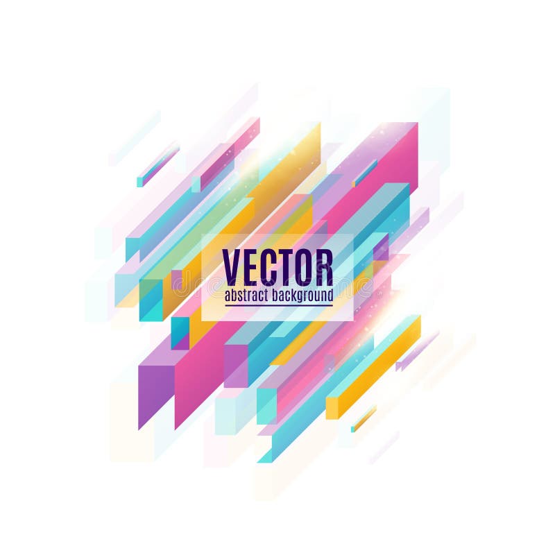 Vector Illustration of Multicolored Geometric Diagonal Rectangles ...