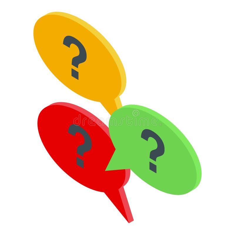 Colorful Question Mark Speech Bubbles Stock Vector - Illustration of ...