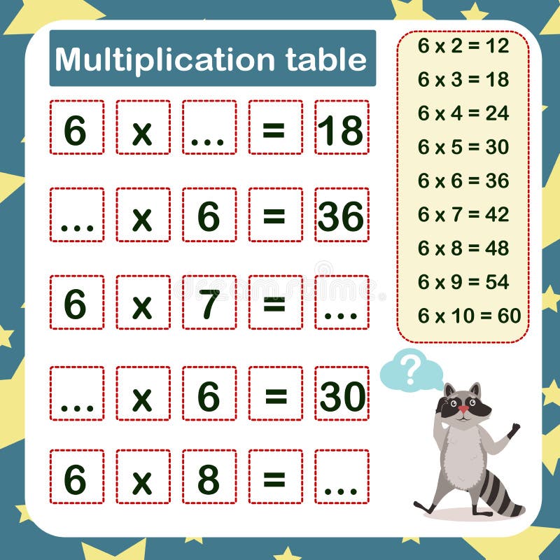Multiplication Table Clip Art