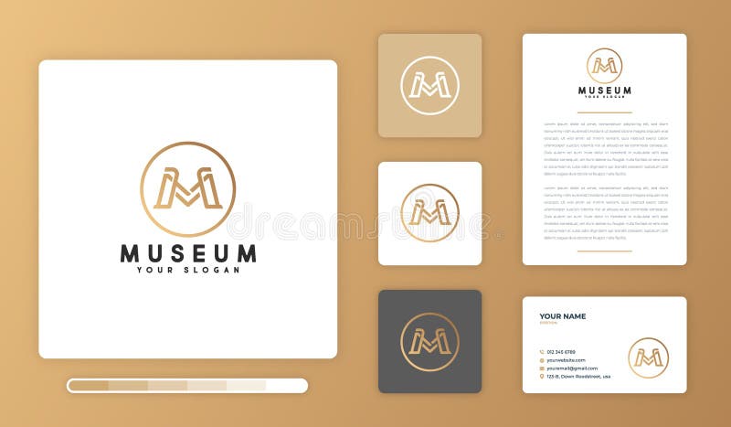 Illustration of Museum Logo Design Stock Vector - Illustration of card ...