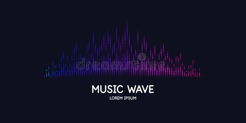 Vector Illustration of Music Wave in the Form of the Equalizer Stock ...