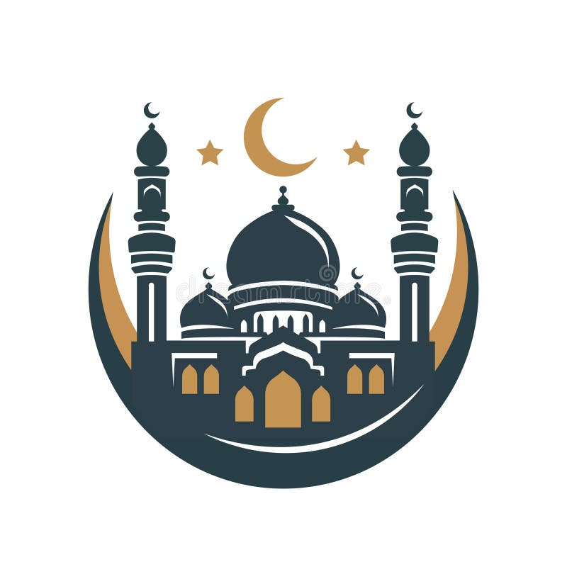 Muslim Mosque Logo. Beautiful Muslim Temple. Vector Illustration Stock ...