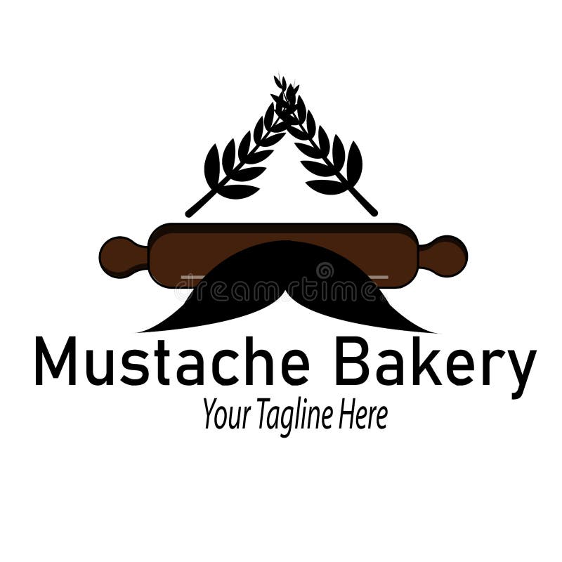 Mustache Bakery Logo stock vector. Illustration of chef - 182213322