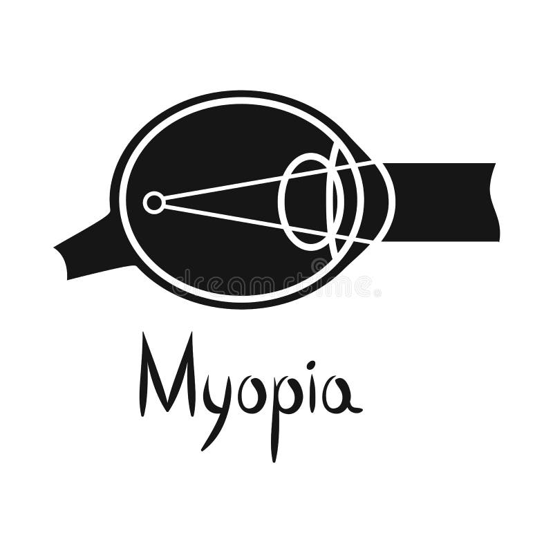 Vector Illustration of Myopia and Eye Symbol. Web Element of Myopia and ...