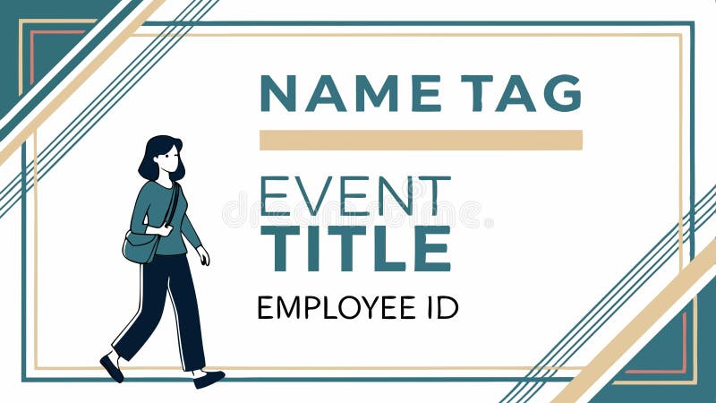 Name Tag Event Badge, Employee ID Template Vector Design Generative AI ...