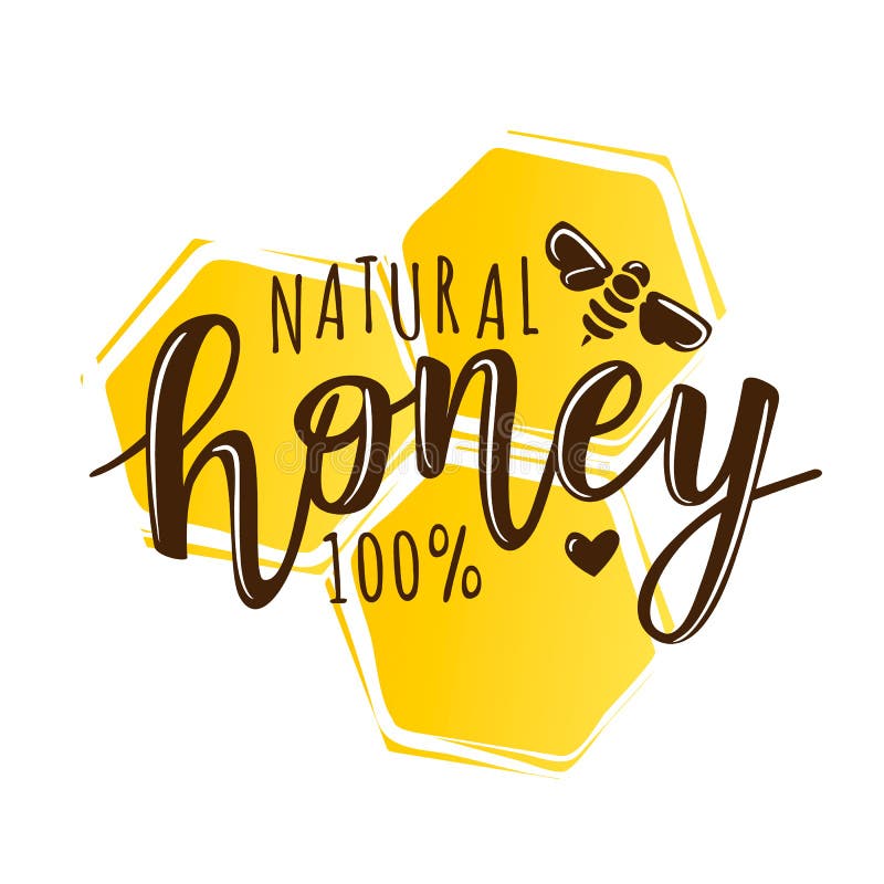 Vector Illustration of a `natural Honey` Lettering Stock Vector ... Vector Illustration of a `natural Honey` Lettering Stock Vector ...