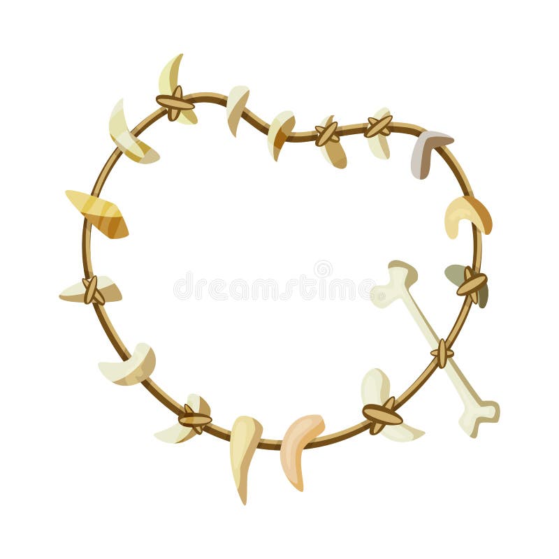 Vector Illustration of Necklace and Bone Icon. Collection of Necklace ...