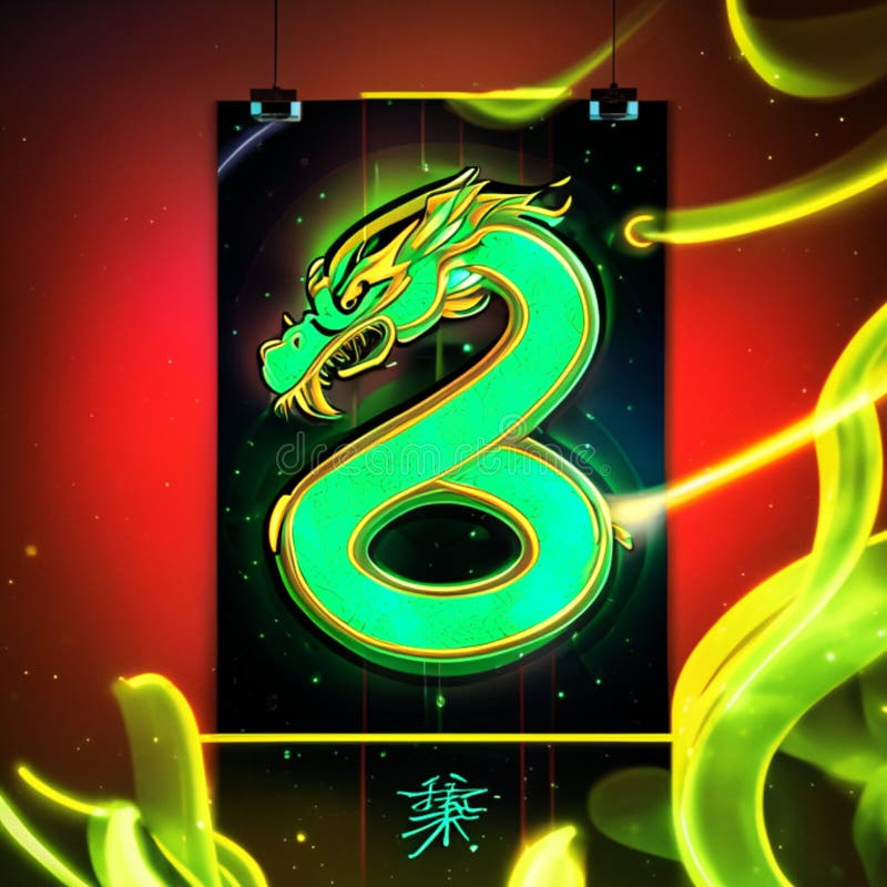 Illustration of a Dragon in the Form of a Dragon in the Sky Generative ...