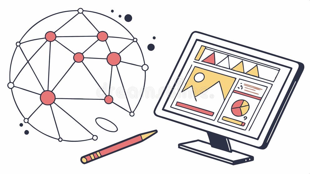 Network Connection Illustration, Data and Technology, Vector Design ...