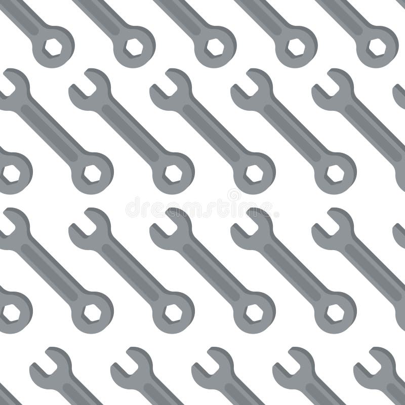 Vector Illustration of a New Wrench Pattern. Endless Metal Wrench ...