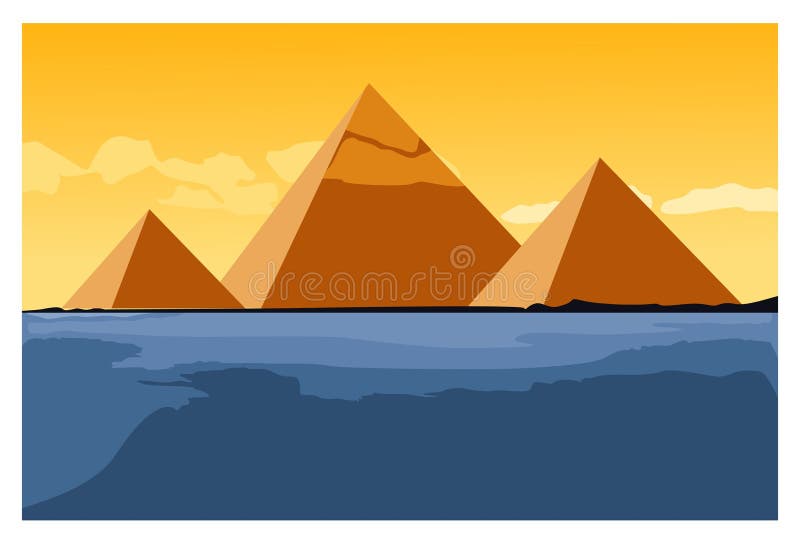 River Nile Pyramid Stock Illustrations – 475 River Nile Pyramid Stock ...