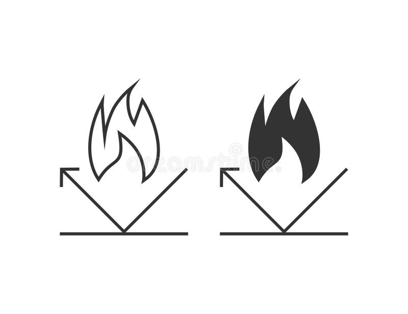 No Fire Allowed, Fireproof Icon. Vector Illustration. Stock ...