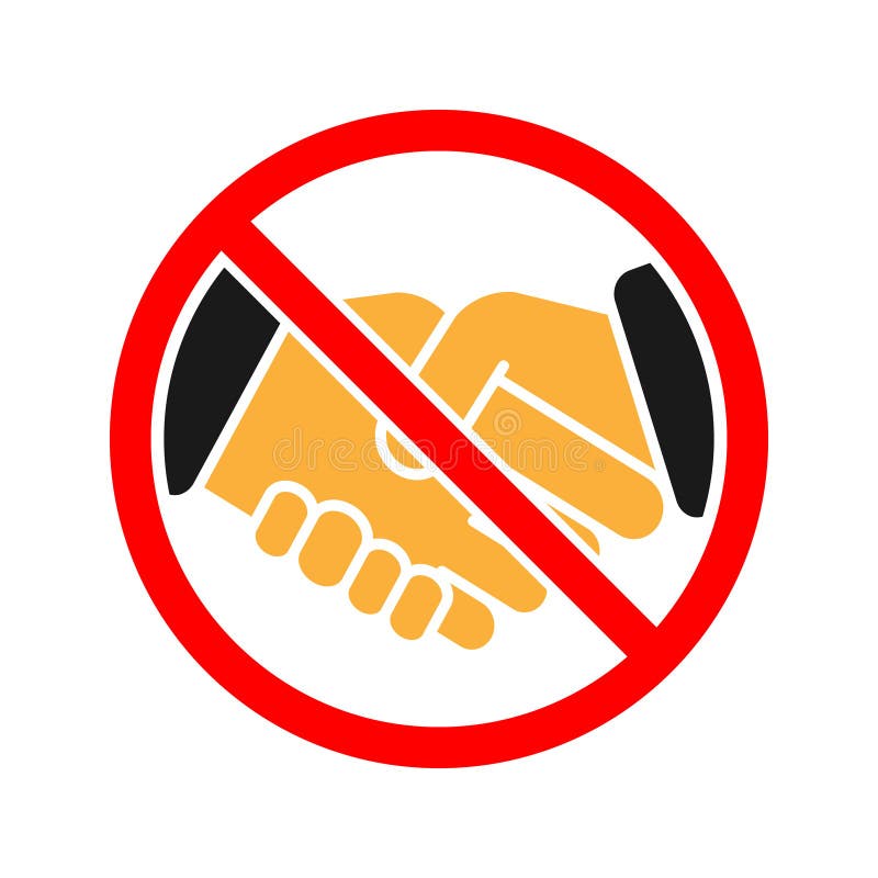 Vector Illustration of No Handshake Stock Vector - Illustration of icon ...