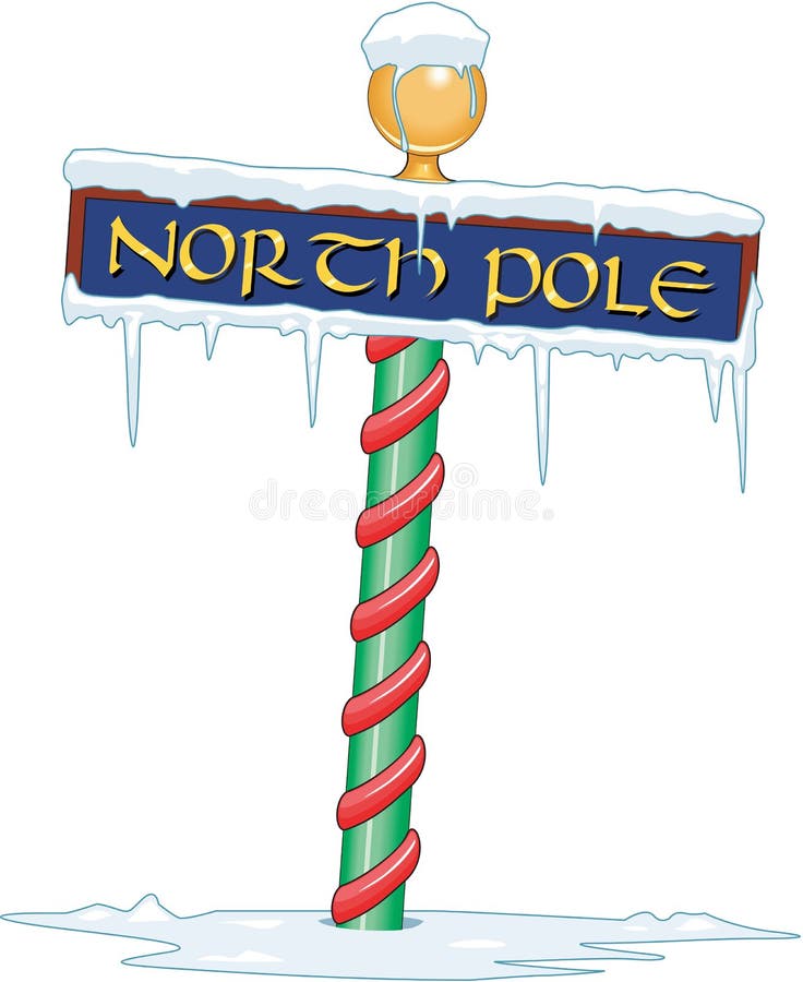 North Pole Sign Vector Illustration Stock Vector - Illustration of ...