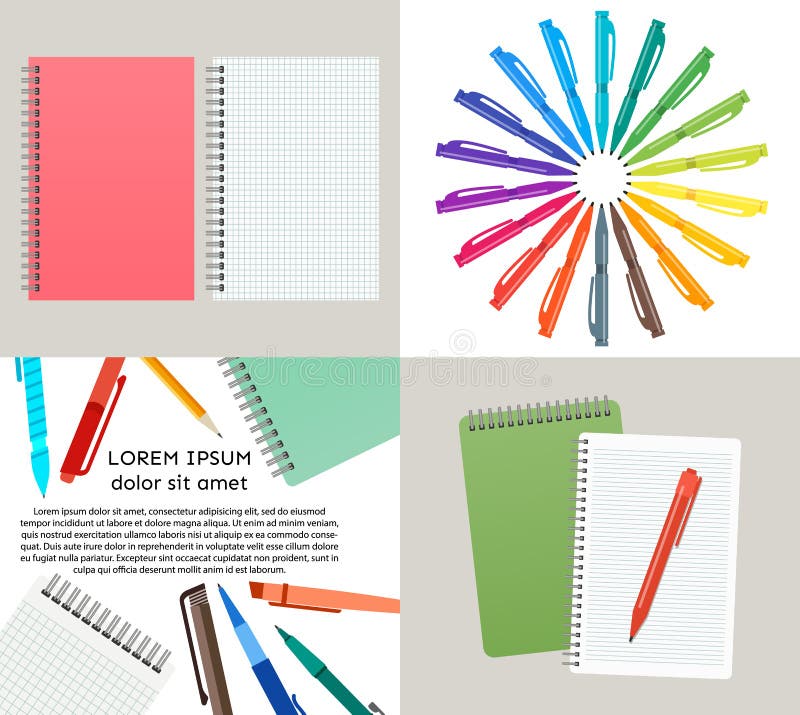 Four Pens Stock Illustrations – 124 Four Pens Stock Illustrations ...
