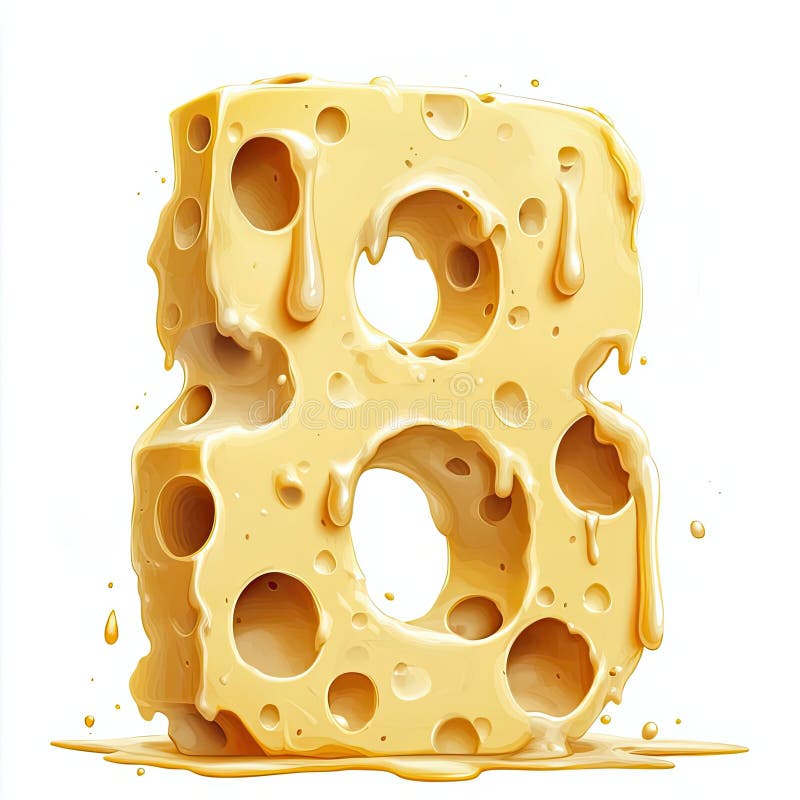 A Vector Illustration of the Number 8 Made Out of Cheese Stock ...