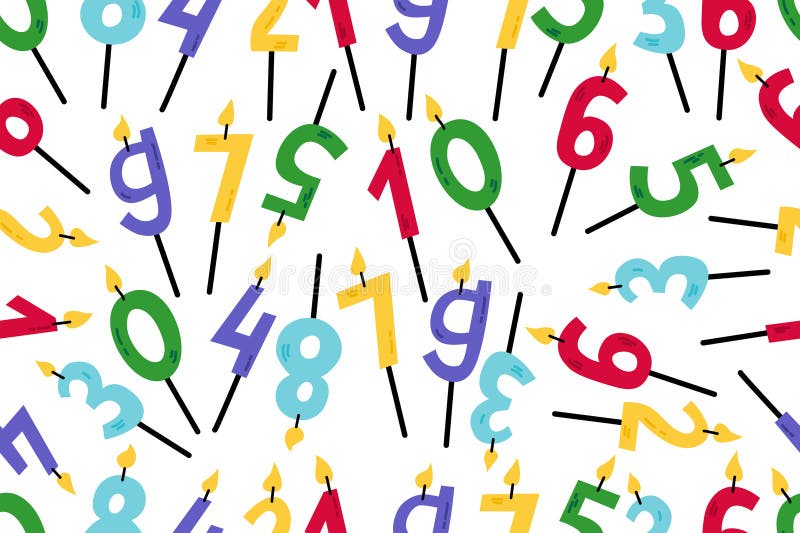 Vector Illustration of Numbers Collection. a Set of Beautiful Numbers ...