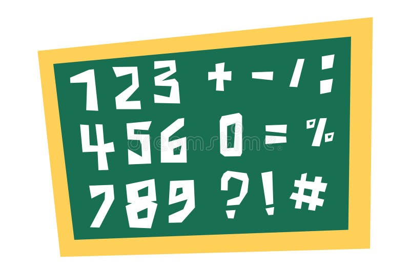 Vector Illustration , Numbers, Flat Style, Minimalism, Light, School ...