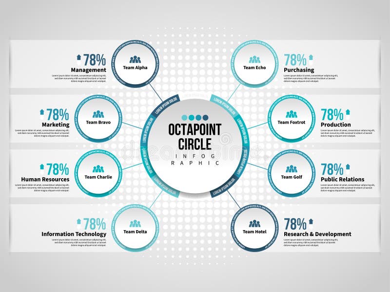 Octa-Point Circle Infographic Stock Vector - Illustration of ...